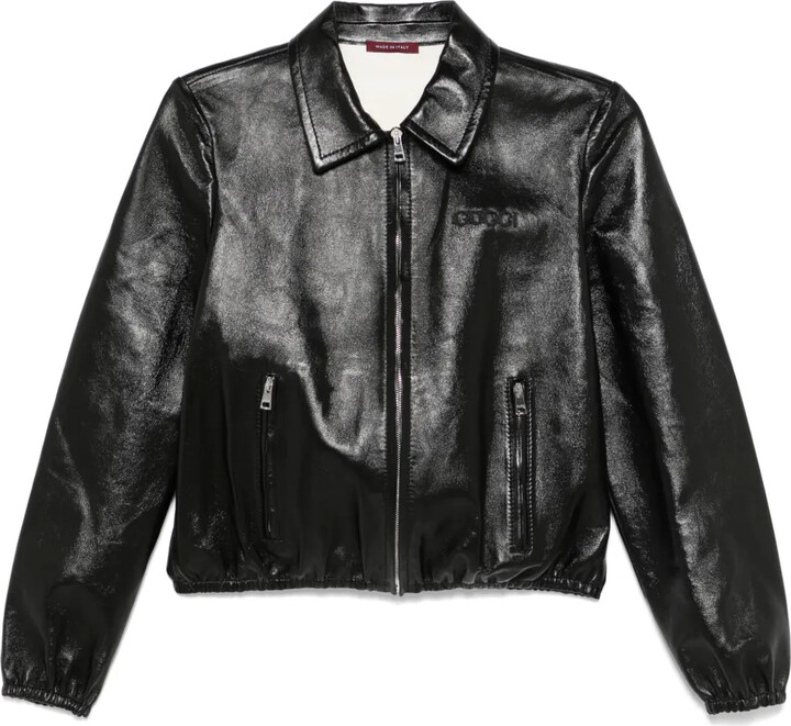 Gucci Leather Jacket - ShopStyle
