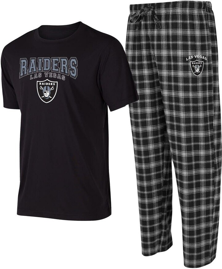 Men's Concepts Sport Black/Gray Las Vegas Raiders Arctic T-Shirt ...