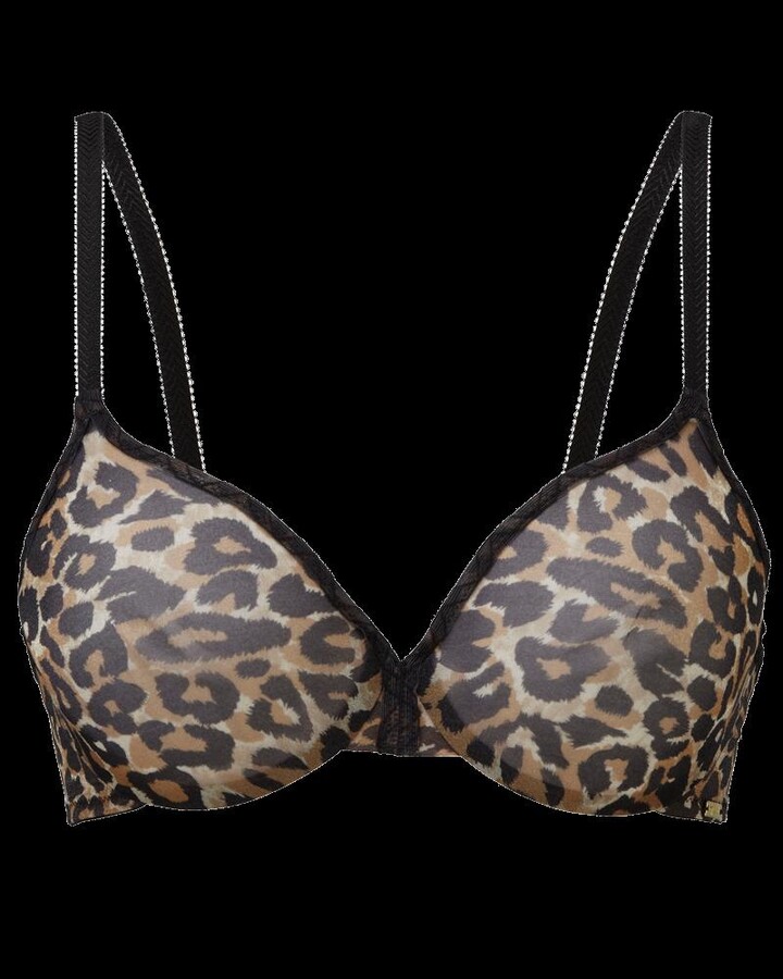 Gossard Glossies Leopard Sheer Moulded Bra - Multi - ShopStyle Plus ...