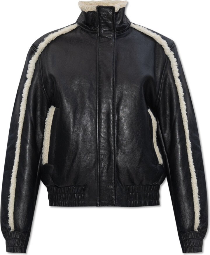 Samsoe & Samsoe ‘Meadow’ Leather Jacket, , - Black - ShopStyle