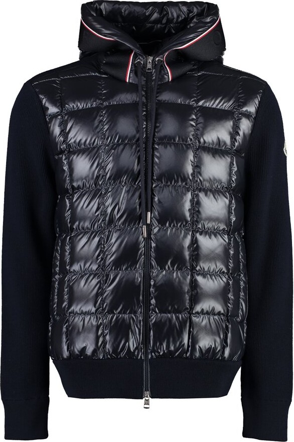 Moncler Logo Patch Panelled Cardigan - ShopStyle