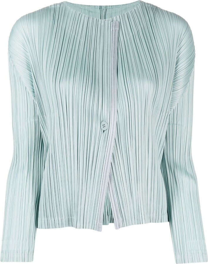Pleats Please Issey Miyake Monthly Colors plissé cardigan - ShopStyle