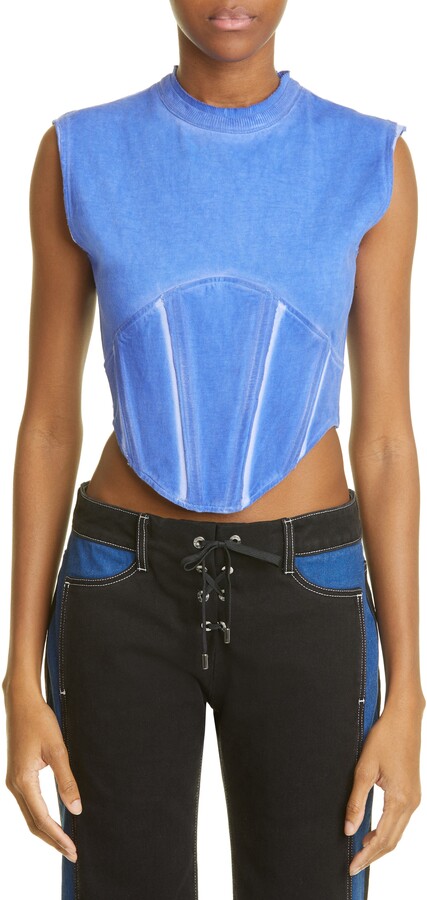 Dion Lee Space Dye Cotton Jersey Corset Top - ShopStyle