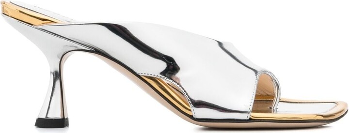 Wandler Toe-Post Metallic Mules - ShopStyle