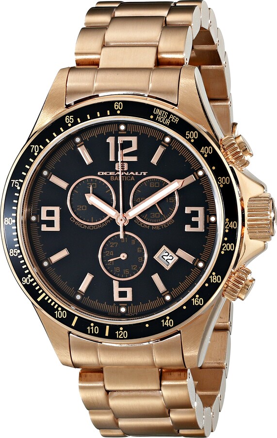 Oceanaut Men's OC3329 Baltica Analog Display Swiss Quartz Rose Gold ...