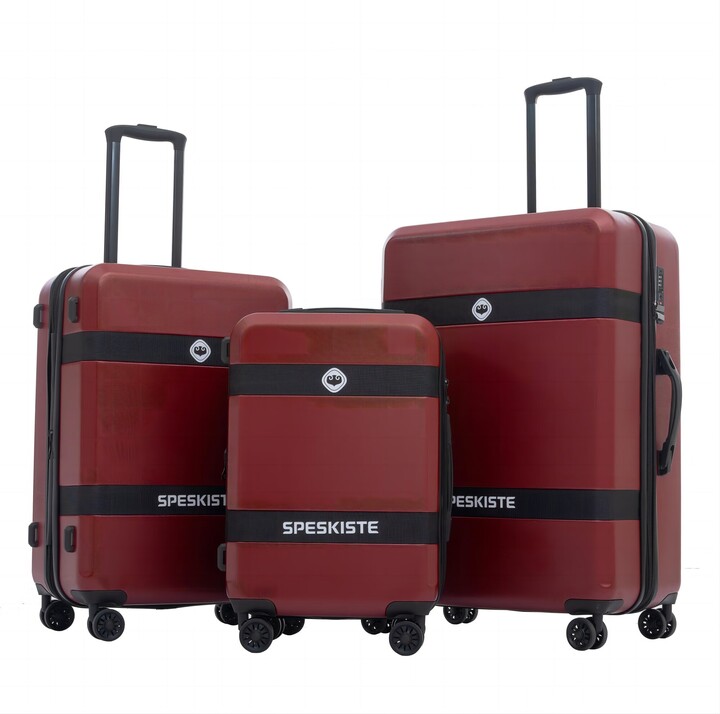 Sapphome 3 Piece Luggage Sets Expandable ABS+PC with Spinner Wheels ...