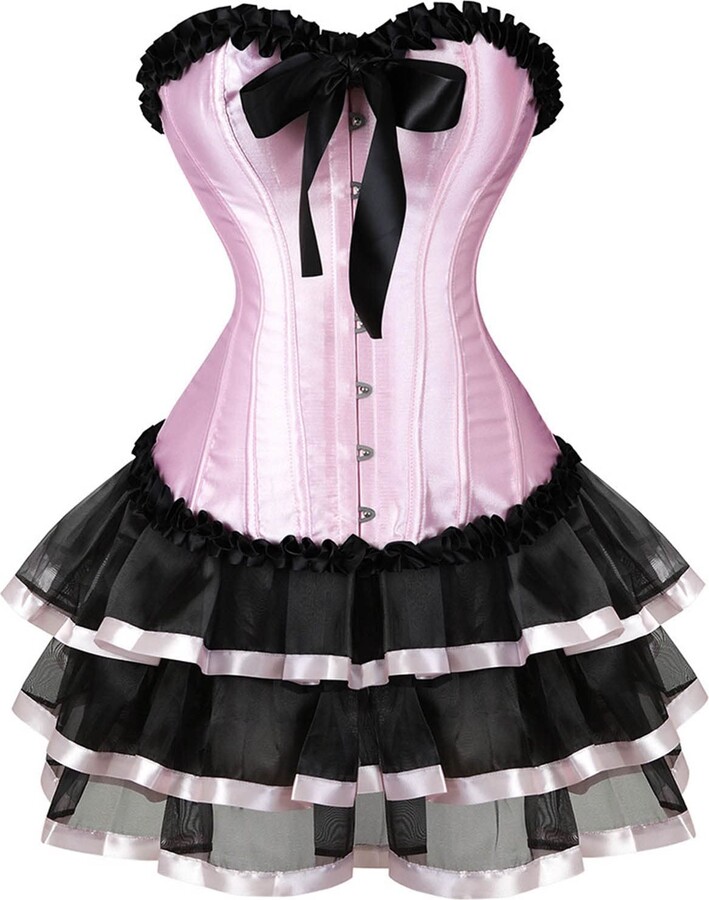 JAXICH Tutu Skirts for Women Long Gothic Dresses for Women Women's ...