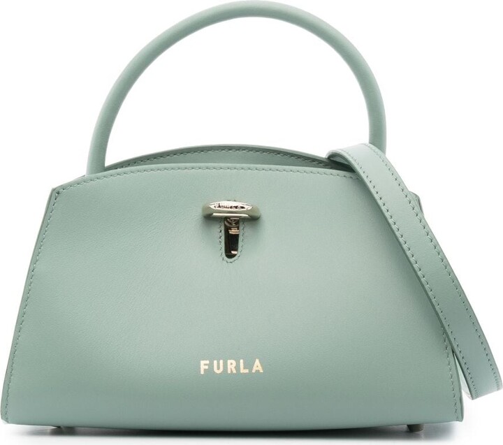 Furla Logo-Stamp Leather Tote Bag - ShopStyle