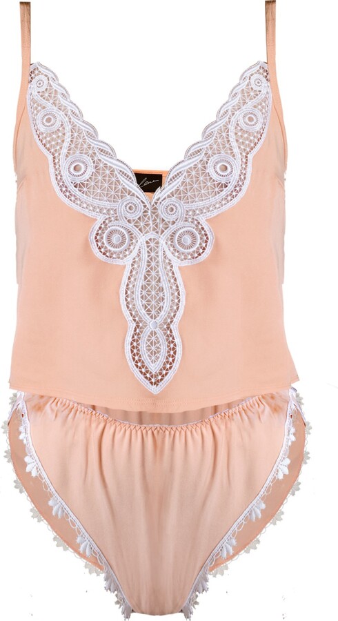 Lenagerie - Camisole Top And Ruffle Slip Nightwear Set - ShopStyle