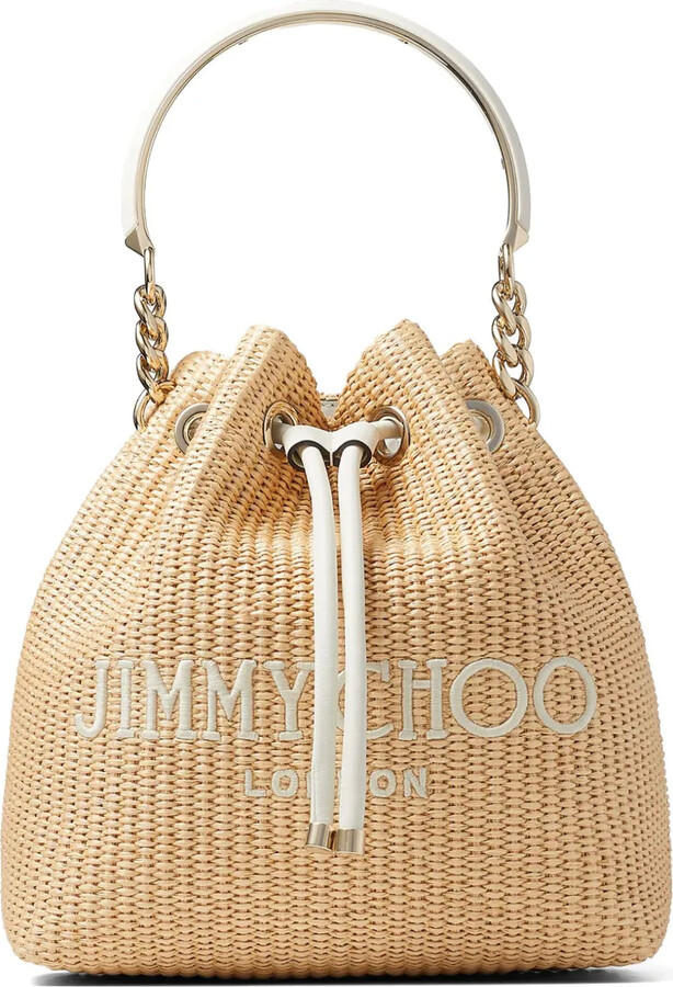Jimmy Choo Bon Bon logo-embroidered bag - ShopStyle