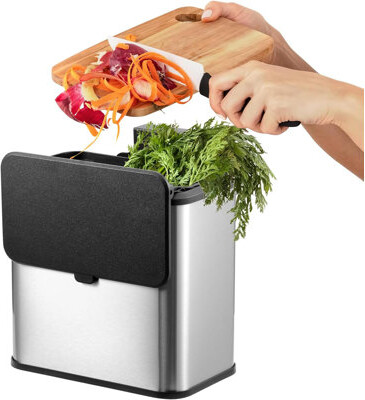 Sangdo Steel 1.3 Gallon Countertop Waste Baskets - ShopStyle Food ...