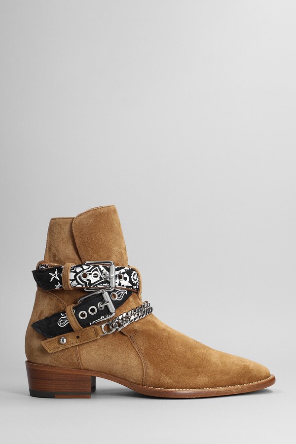 Amiri Bandana Boot Ankle Boots In Leather Color Suede - ShopStyle