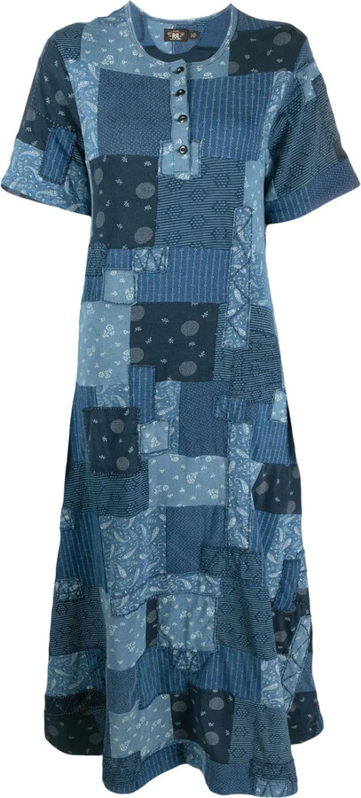Ralph Lauren RRL Hattie patchwork midi dress - ShopStyle
