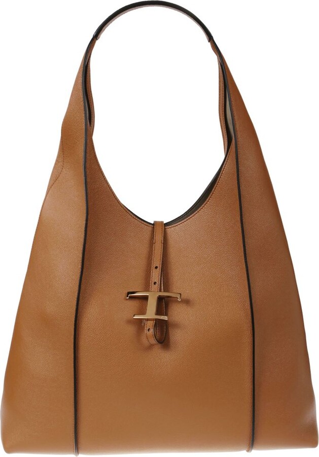 Tod's Timeless Logo Plaque Shoulder Bag - ShopStyle