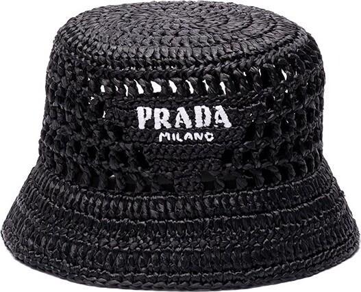 Prada Raffia Bucket Hat - ShopStyle