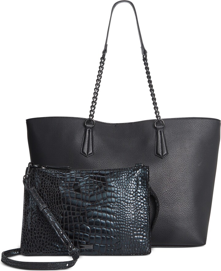 INC International Concepts Zoiey 2-In-1 Extra-Large Black Tote, Created ...
