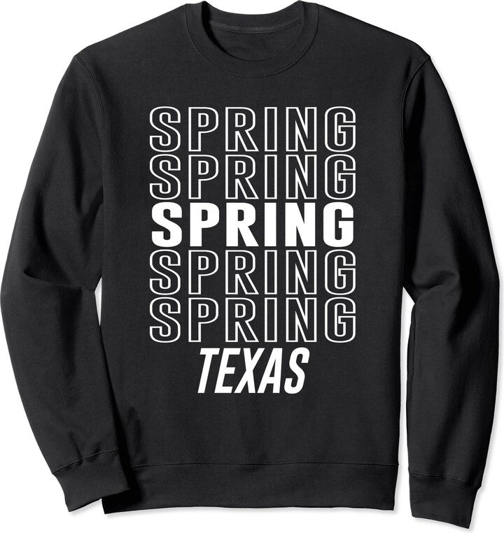 Texas City Retro Stacked Font Retro Spring Texas City Stacked Repeated ...