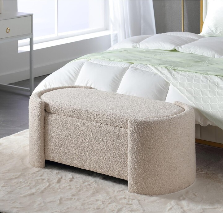EPOWP Modern Storage Ottoman Bench, Upholstered Storage Bench for ...