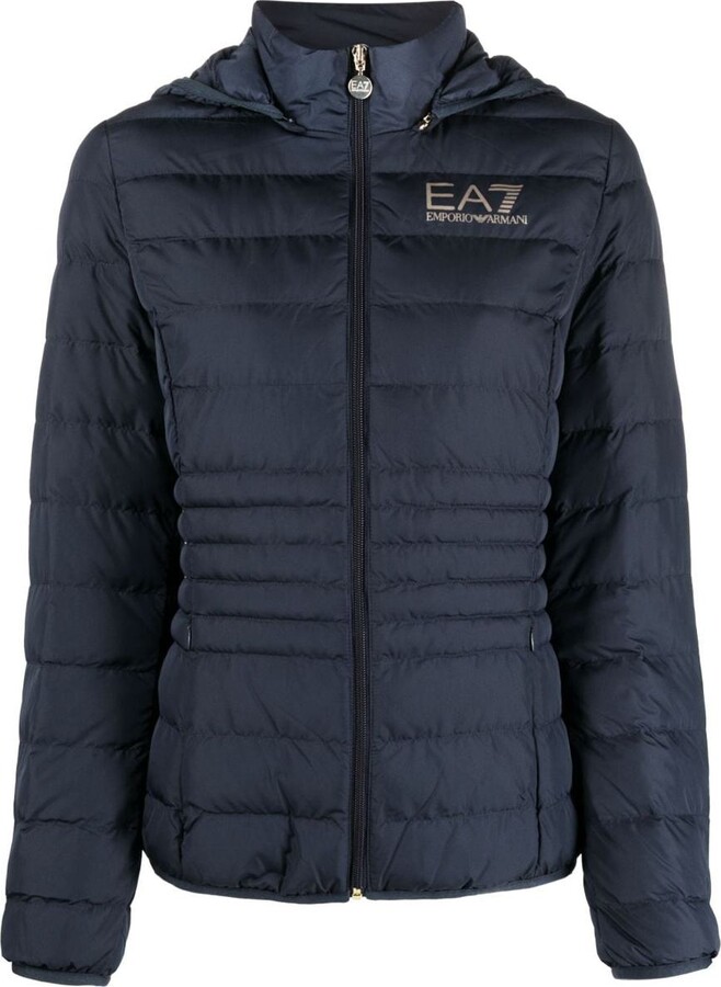 EA7 Emporio Armani Hooded down jacket - ShopStyle