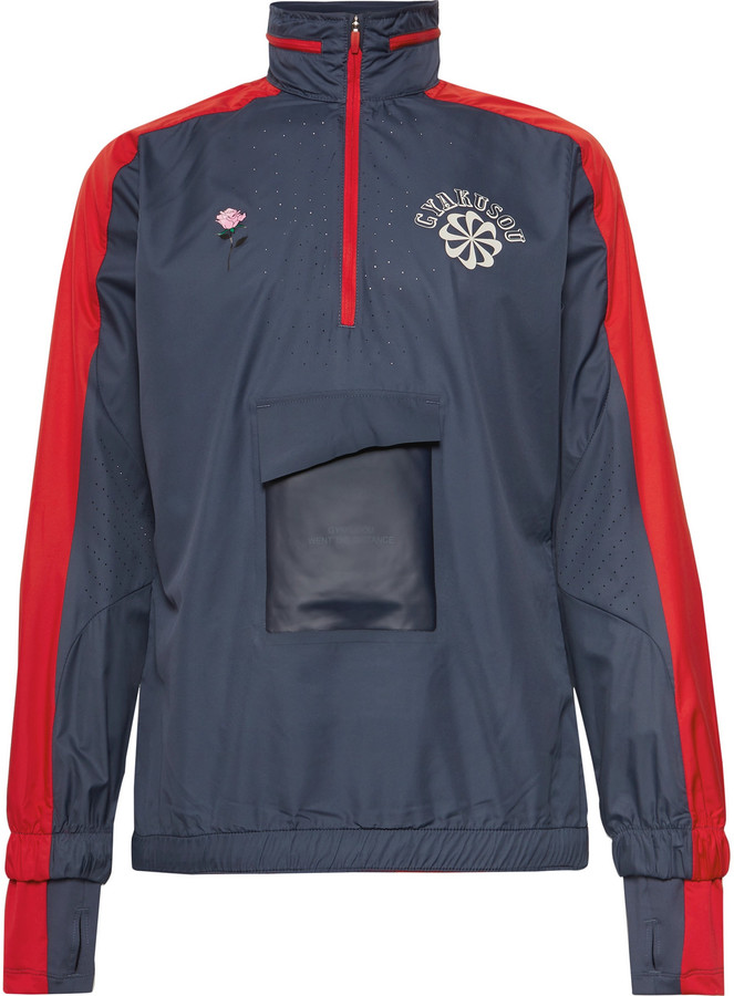 Nike X Undercover + Gyakusou Nrg Logo-Print Shell Half-Zip Hooded ...