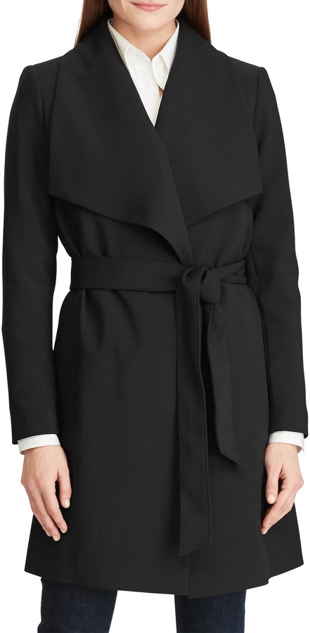 Lauren Ralph Lauren Crepe Wrap Coat Shopstyle