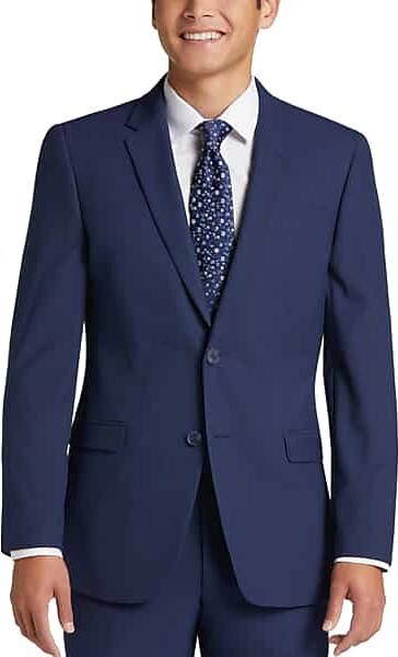 Egara Big & Tall Skinny Fit Men's Suit Separates Coat Blue/Postman ...