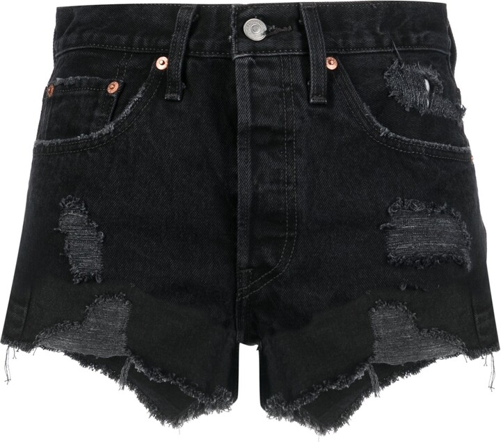 Levi's Raw-Cut Denim Shorts - ShopStyle