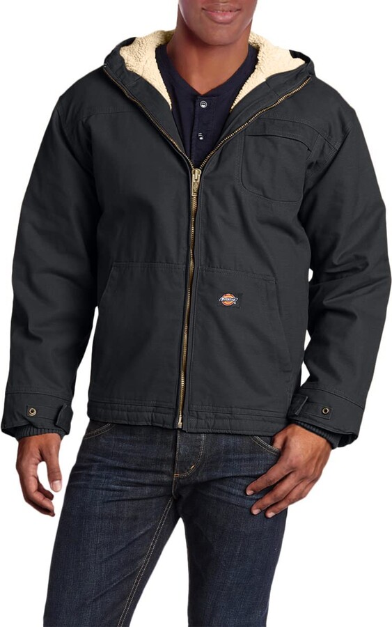 Dickies Men's Sanded Duck Sherpa Lined Hooded Jacket Big-Tall - ShopStyle