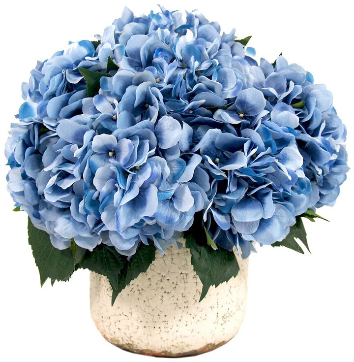 Creative Displays Blue Hydrangea Floral Arrangement In A Ceramic Vase ...