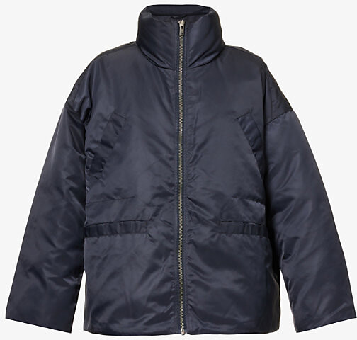 Rabens Saloner Rabens aloner Womens Midnight Beaver Funnel-neck ...