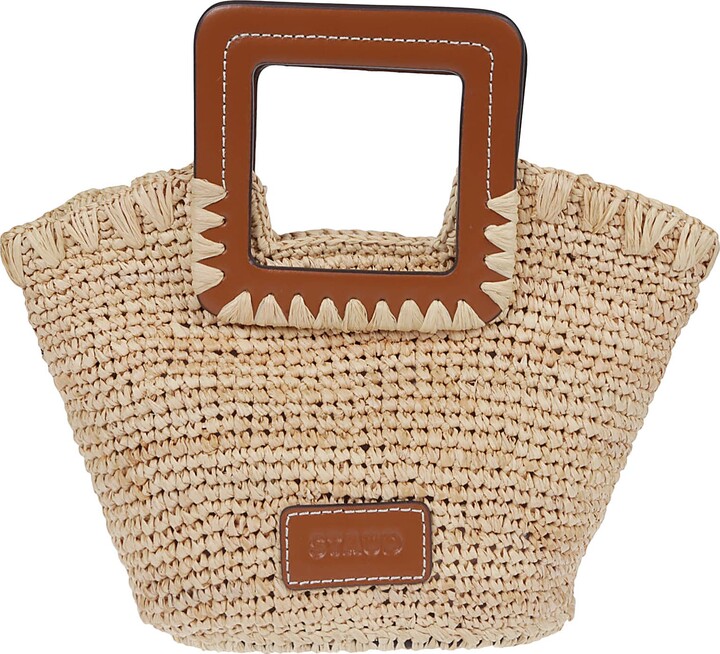 STAUD Shirley Raffia Mini Bucket Bag - ShopStyle