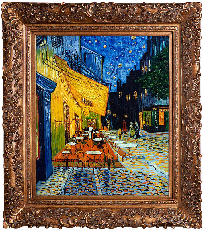 Museum Masters Cafe Terrace At Night Metallic Embellished By Vincent ...