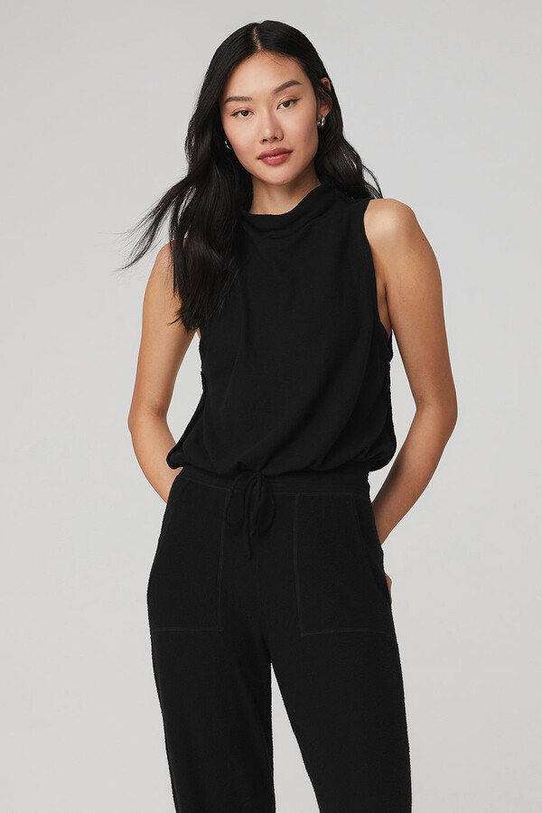 Alo Yoga Alolux Soho Mock Neck Tank - ShopStyle