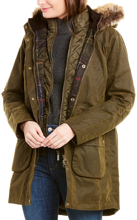 Barbour Thrunton Waxed Trench Coat - ShopStyle