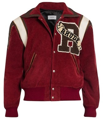Rhude Wool & Leather Varsity Jacket - ShopStyle Outerwear