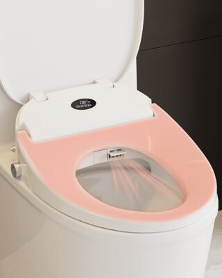 GREENEVER Elongated Electronic White Smart Toilet Seat Bidet with ...