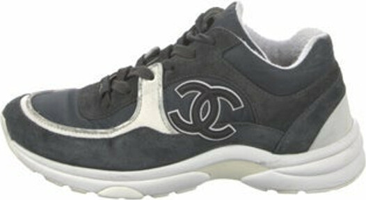 Chanel Interlocking CC Logo Suede Sneakers - ShopStyle