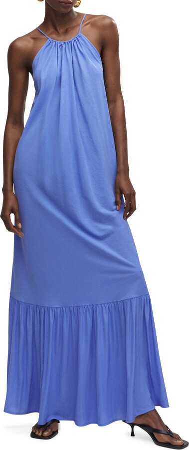 MANGO Cross Back Strap Maxi Dress - ShopStyle