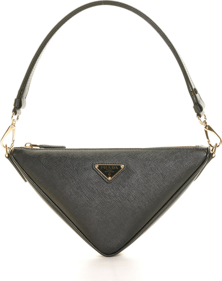 Prada Triangle Leather Mini Bag - ShopStyle