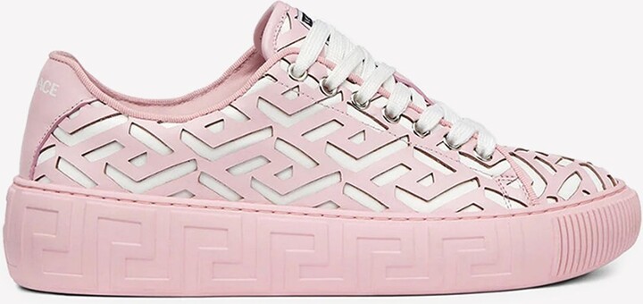 Versace Greca Laser-Cut Low-Top Sneakers - ShopStyle