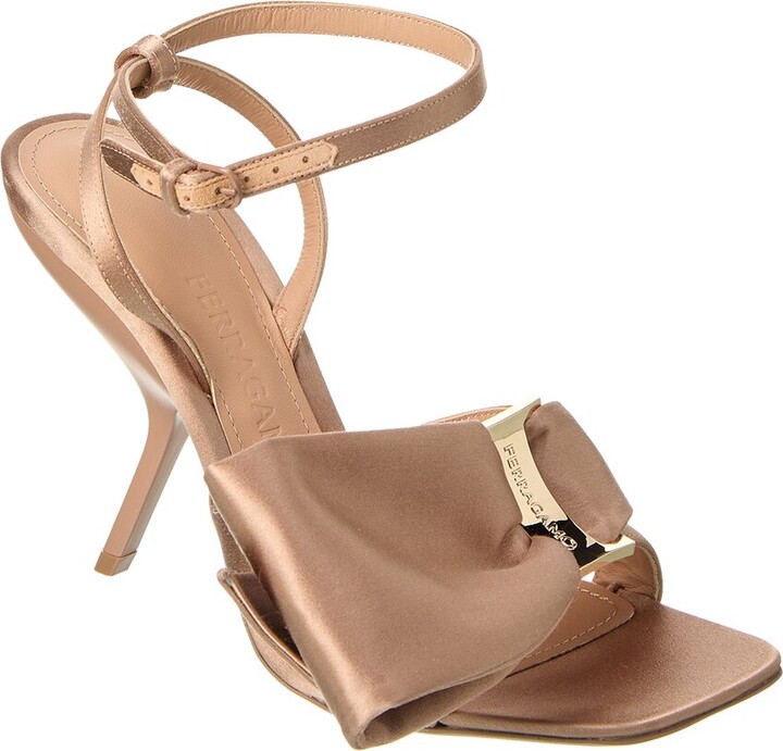 Ferragamo Helena Bow Satin Sandal - ShopStyle
