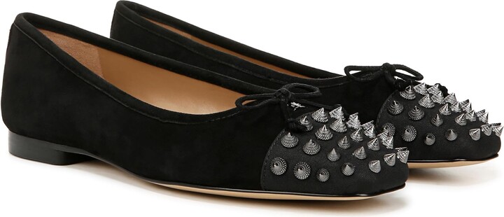Sam Edelman Women's Monet Ballet Flat Black Suede 5 Medium - ShopStyle