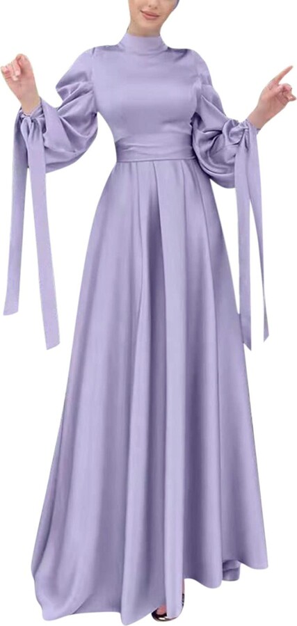 HOOUDO Womens Prayer Dress Soft Batwing Sleeve Prayer Dress with Hijab ...