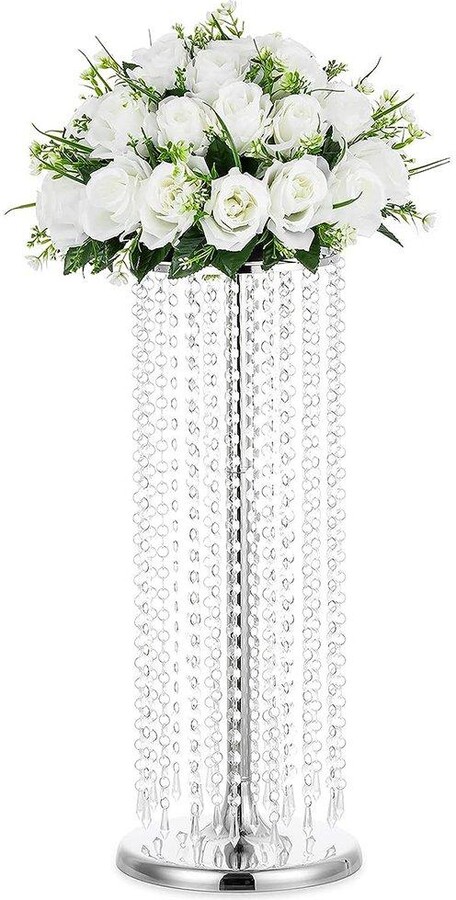 Living and Home Crystal Tall Vase Table Centerpiece - ShopStyle
