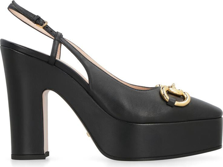 Gucci Leather Platform Pumps - ShopStyle