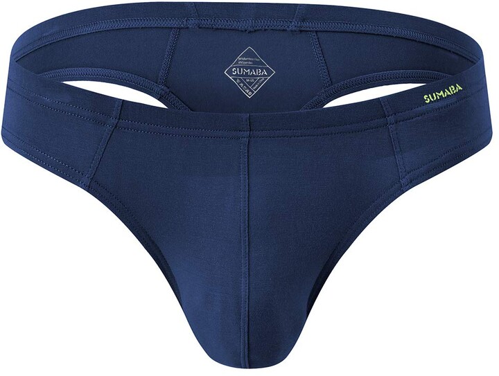 Sumaba Bamboo Mens Thong Underwear Sexy Thong G-String Male Butt ...