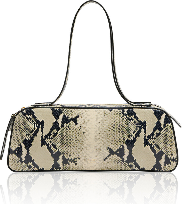 KHAITE Simona Python-Effect Leather Shoulder Bag - ShopStyle