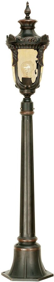 Loops Outdoor IP44 1 Bulb Short Mini Lamp Post Pillar Old Bronze LED ...