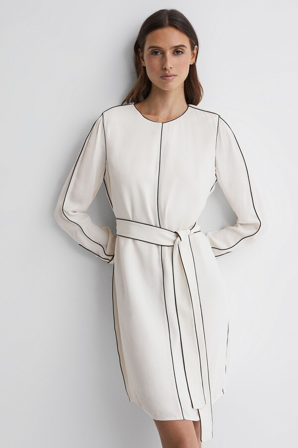 Reiss Belted Trim Dress - ShopStyle