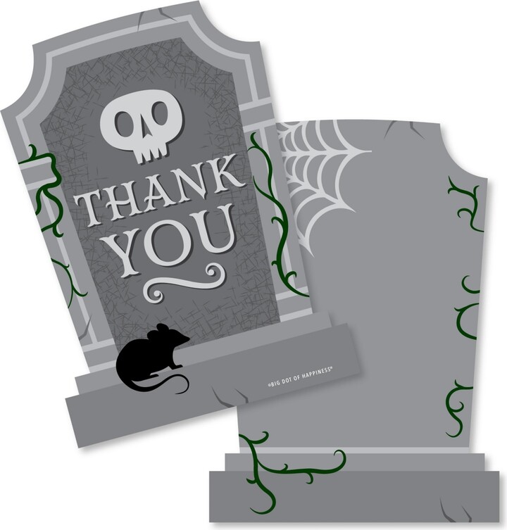 Big Dot Of Happiness Creepy Cemetery Halloween Tombstone Party Thank ...